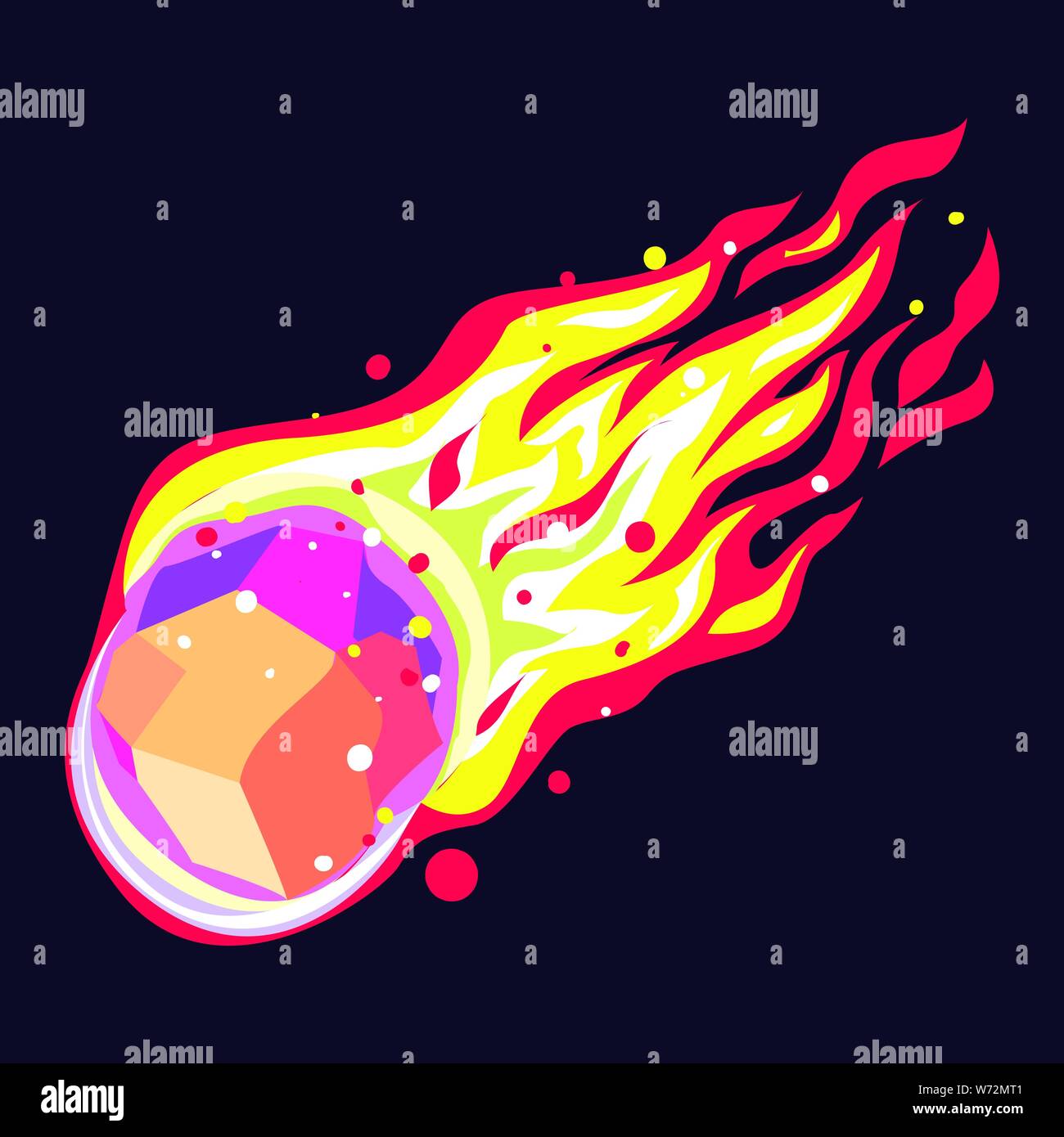 Stone meteorite icon. Cartoon of stone meteorite vector icon for web ...