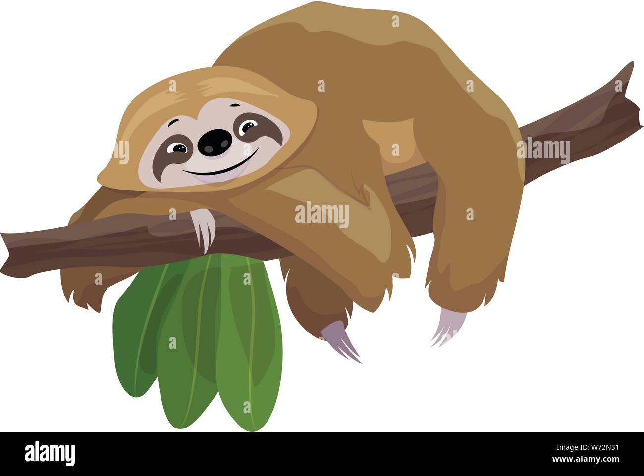 Sloth stay on tree icon. Cartoon of sloth stay on tree vector icon for ...