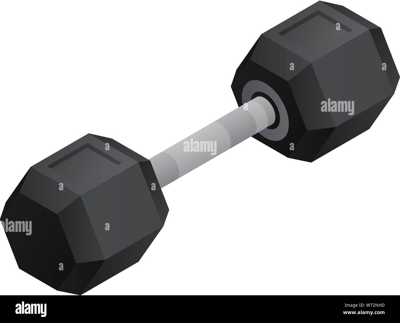 Rubber dumbbell icon. Isometric of rubber dumbbell vector icon for web design isolated on white ...
