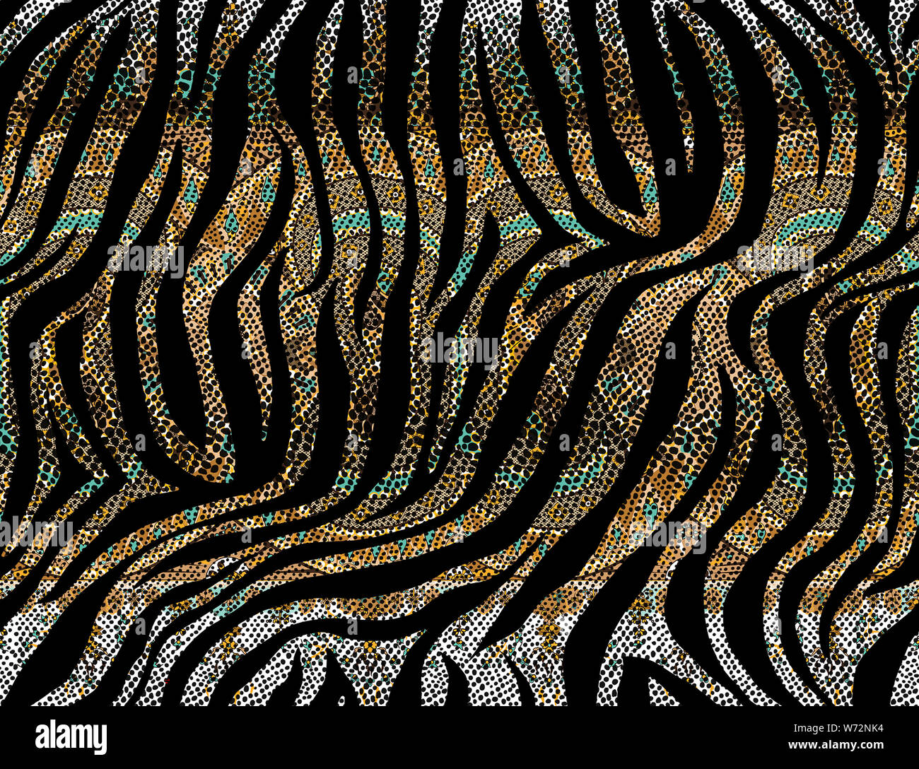 Multicolor zebra pattern silk scarf design fashion textile Stock Photo ...