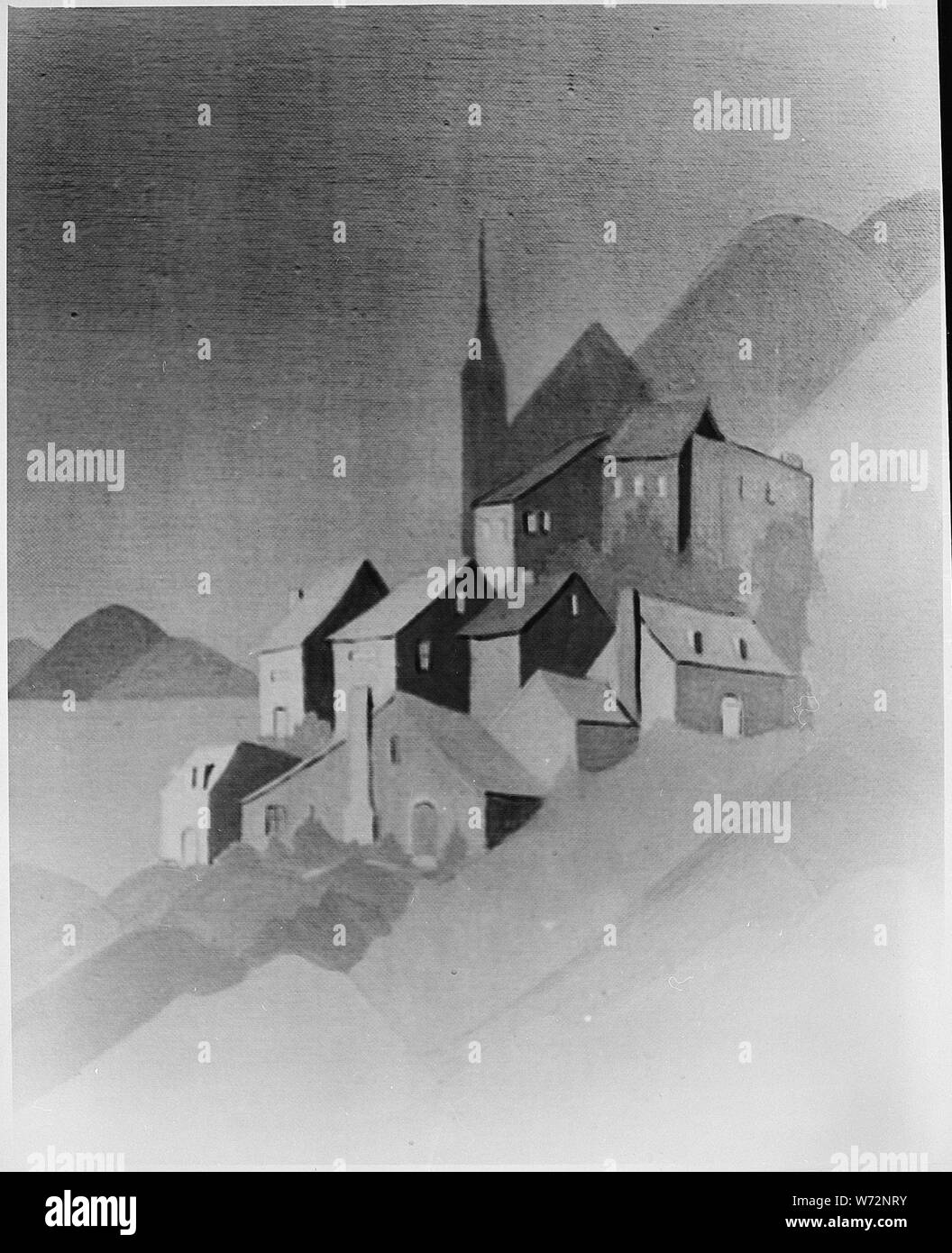 Morning Mist; General notes: Painting Stock Photo - Alamy