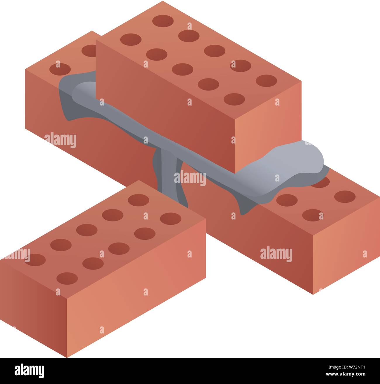 Construction bricks icon. Isometric of construction bricks vector icon ...