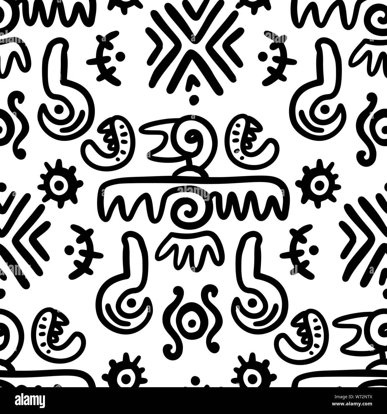 Seamless aztec vector pattern. Tribal traditional indian fabric design ...