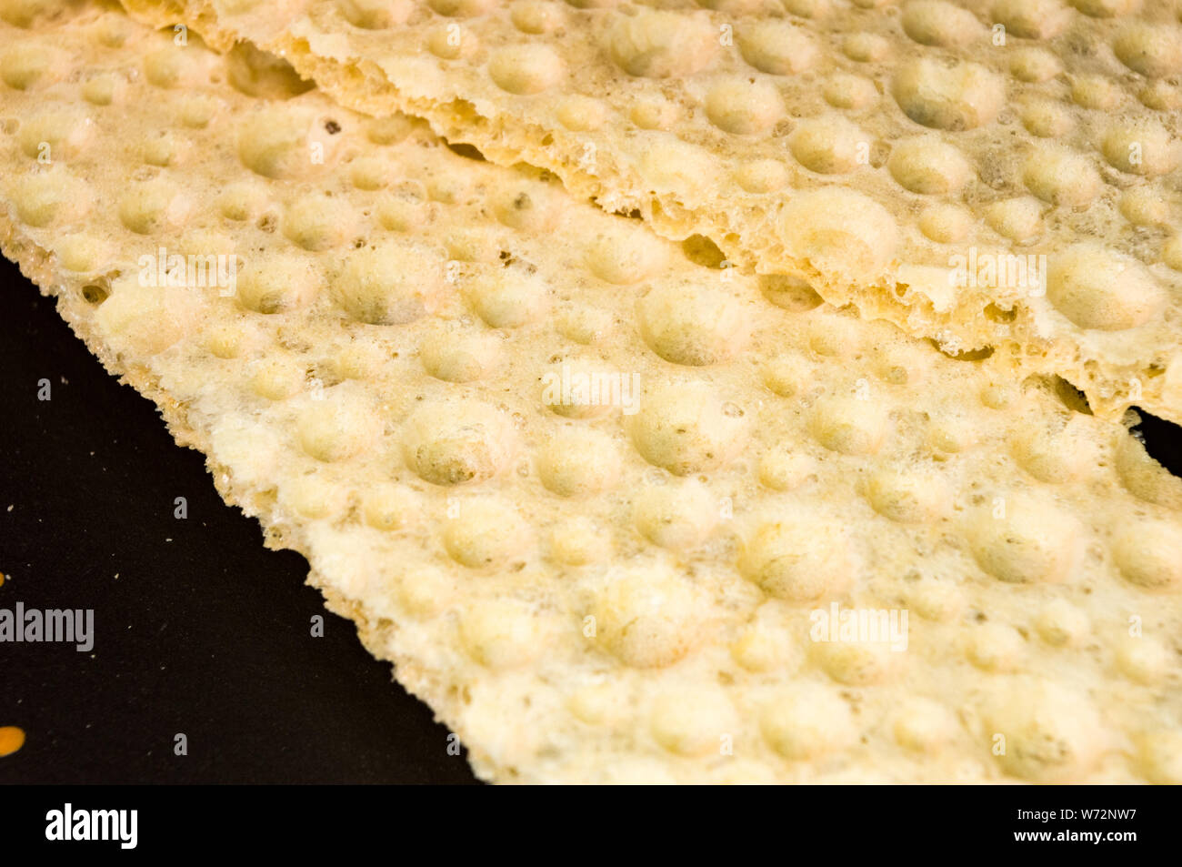 diabetic diet crunches - crispy waffle bread from wheat, texture close ...