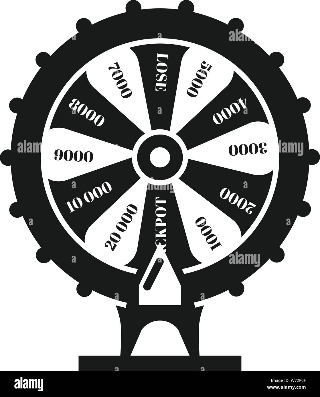Casino fortune wheel icon. Simple illustration of casino fortune wheel ...