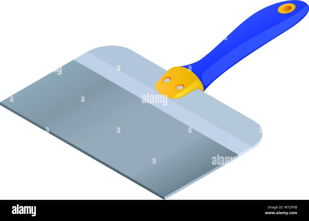 Hand spatula plaster on wall Stock Vector Images - Alamy