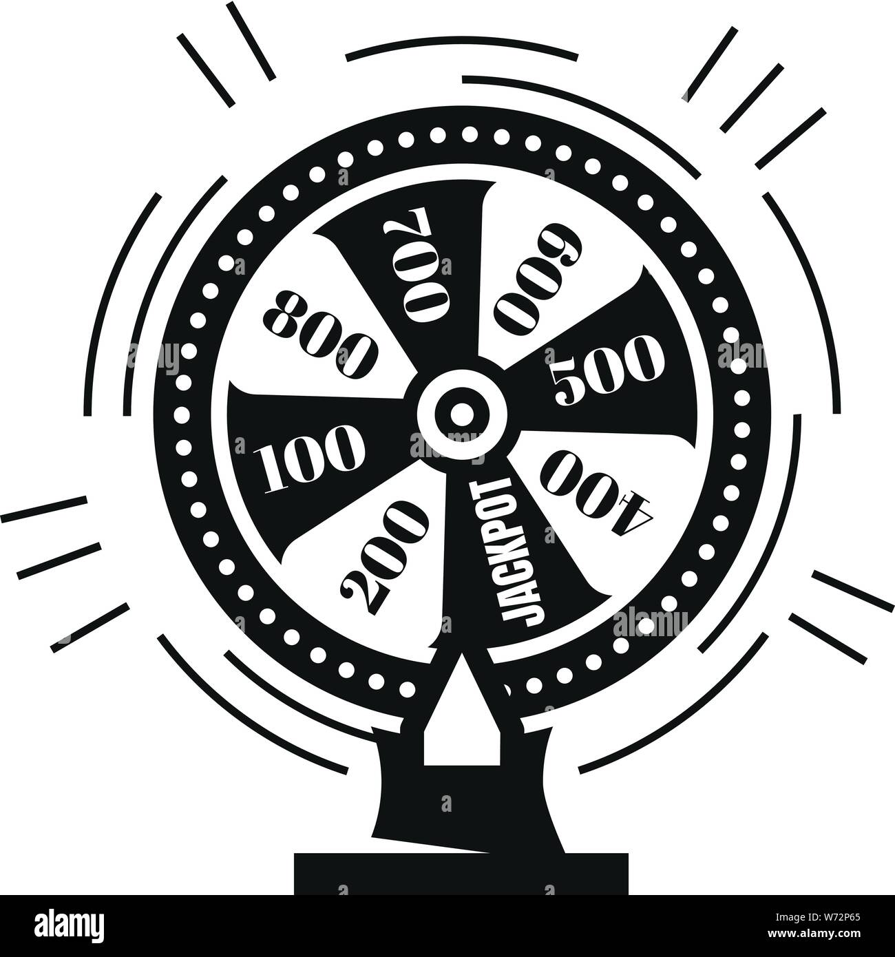 Game lucky wheel icon. Simple illustration of game lucky wheel vector ...