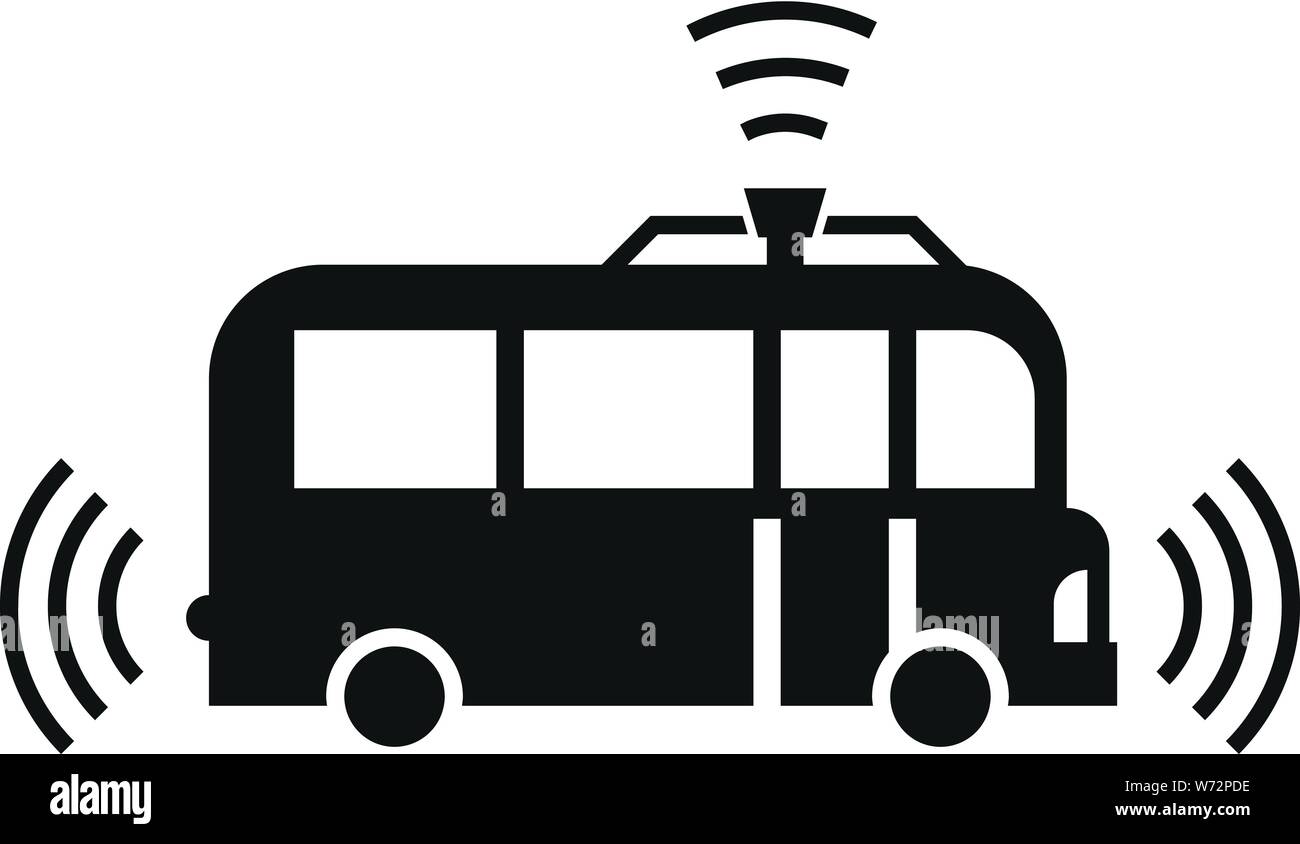 Autopilot bus icon. Simple illustration of autopilot bus vector icon ...