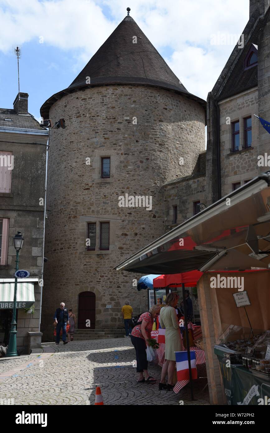 Bourganeuf in the Creuse department in the Nouvelle-Aquitaine region in ...