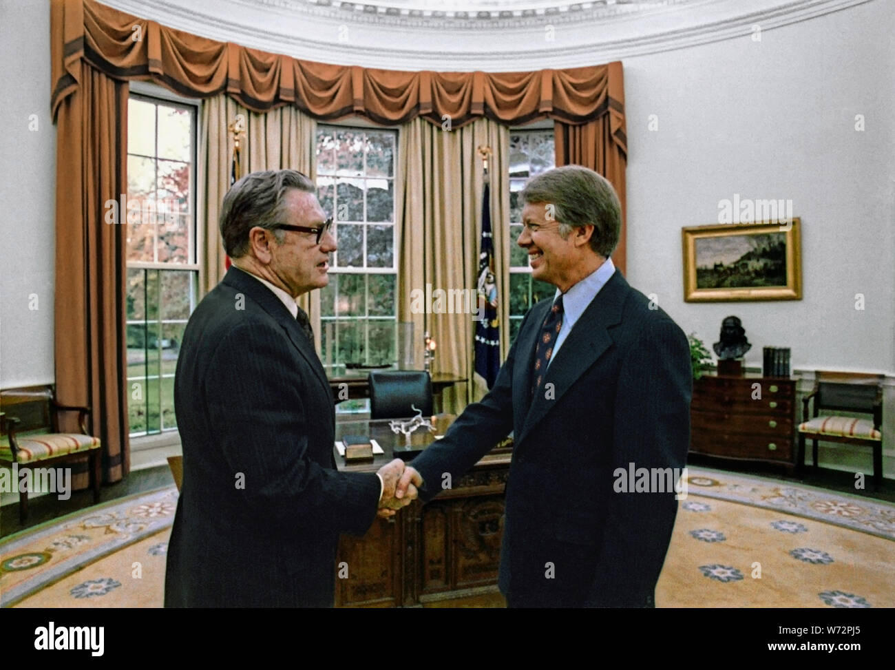 Nelson Rockefeller and Jimmy Carter Stock Photo - Alamy