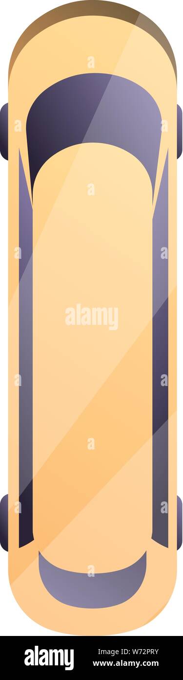 Top view limousine icon. Cartoon of top view limousine vector icon for ...