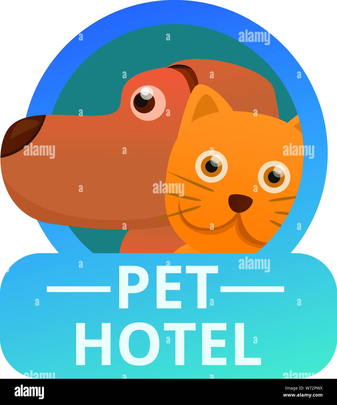 Modern pet hotel logo. Cartoon of modern pet hotel vector logo for web ...
