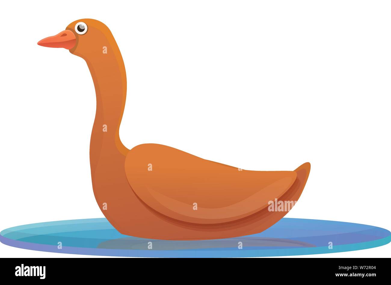 Goose in lake icon. Cartoon of goose in lake vector icon for web design ...