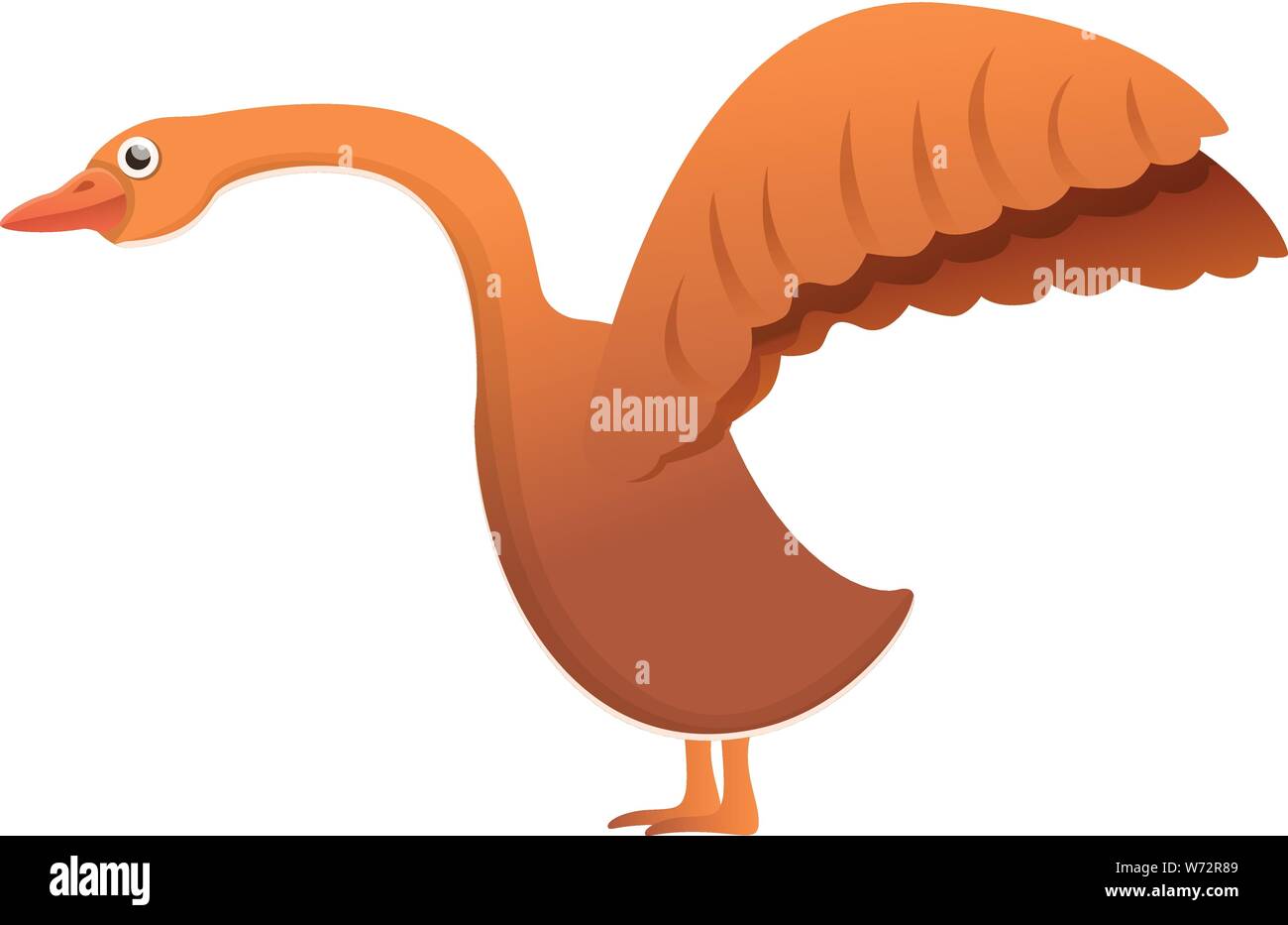 Nervous goose icon. Cartoon of nervous goose vector icon for web design ...