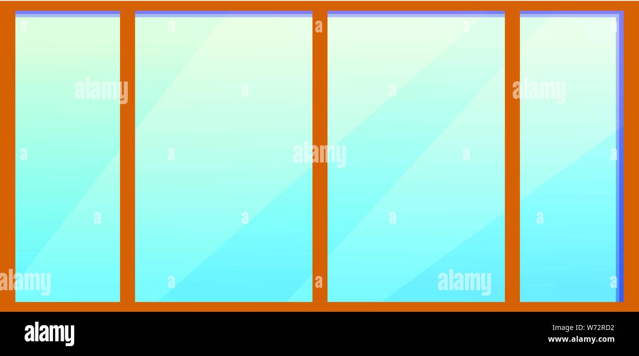 Big office window icon. Cartoon of big office window vector icon for ...