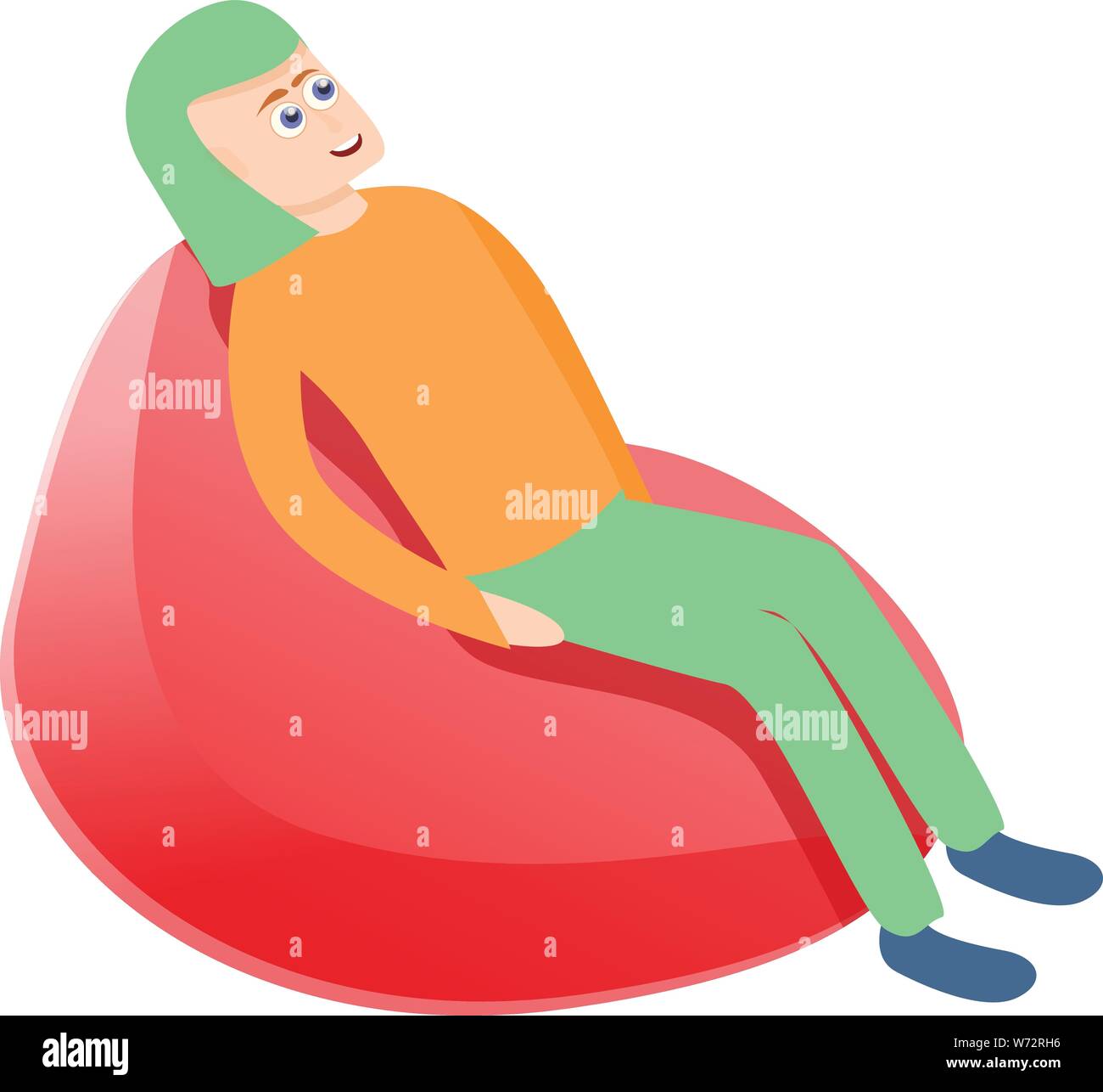 Dreamer boy cartoon illustration Cut Out Stock Images & Pictures - Alamy