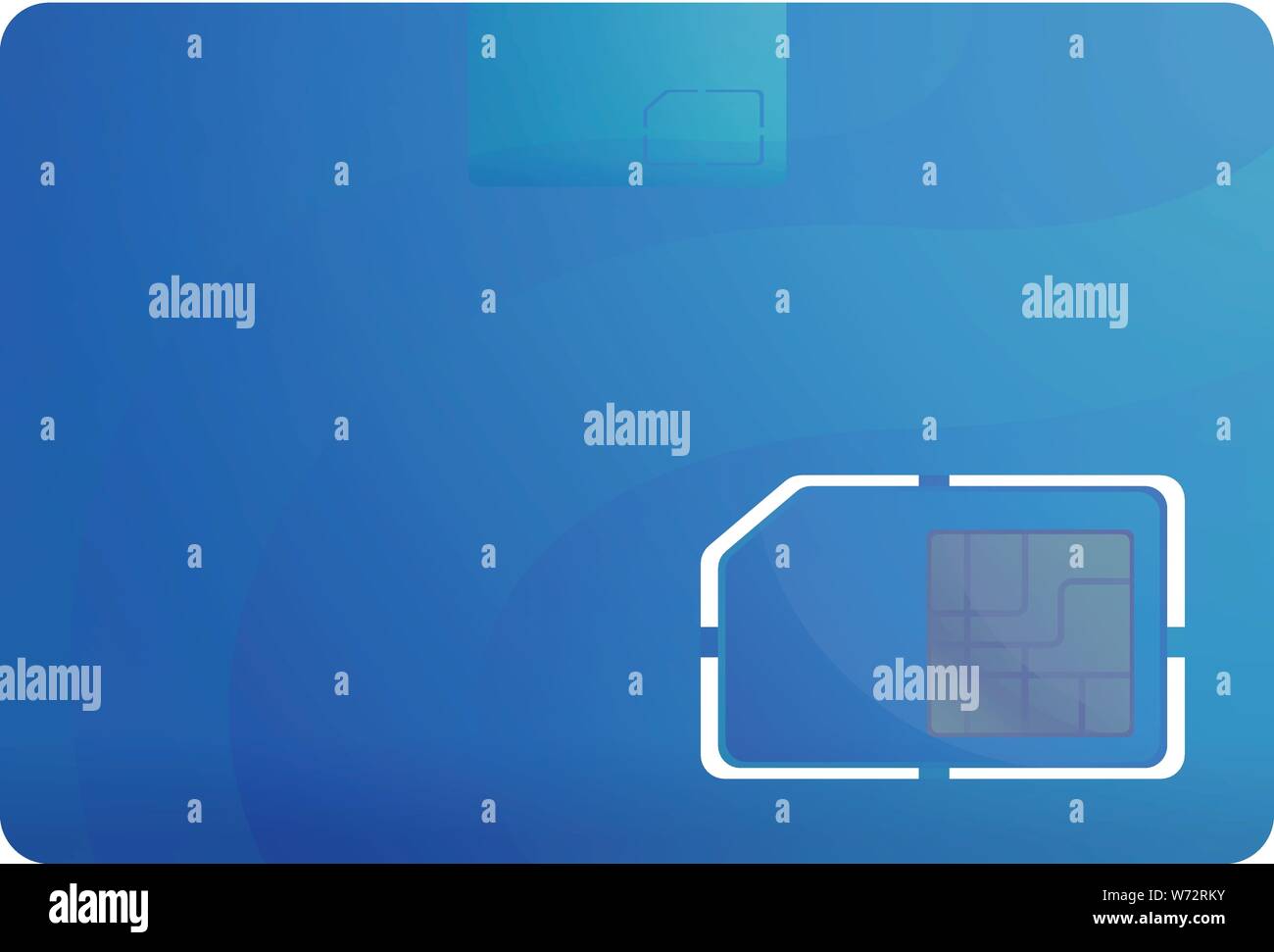 Blue sim card icon. Cartoon of blue sim card vector icon for web design ...