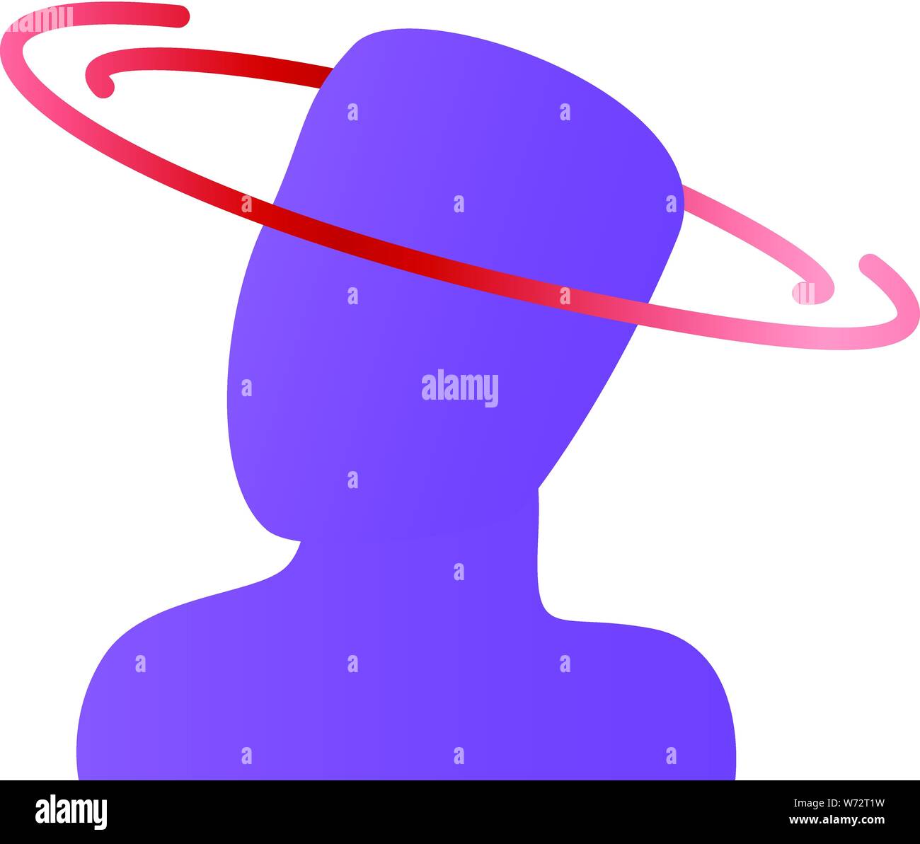 Head go round icon. Cartoon of head go round vector icon for web design ...