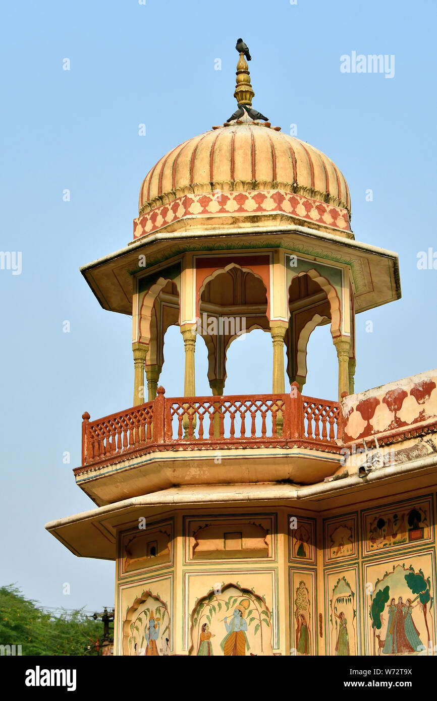 Sisodia Rani palace and garden, Jaipur, Rajasthan, India, Asia Stock ...