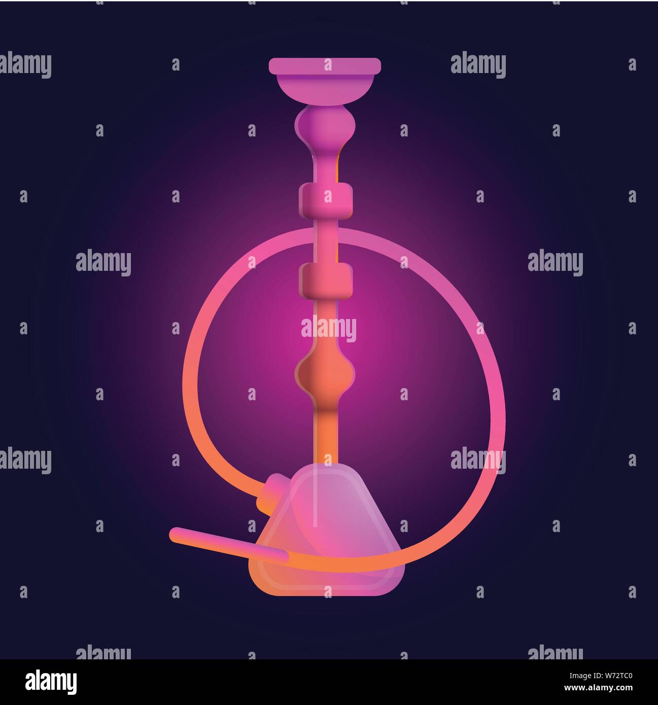Glass hookah icon. Cartoon of glass hookah vector icon for web design ...