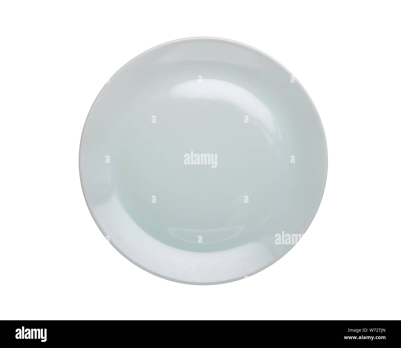 Top view empty white new ceramic kitchen dish isolated on white ...