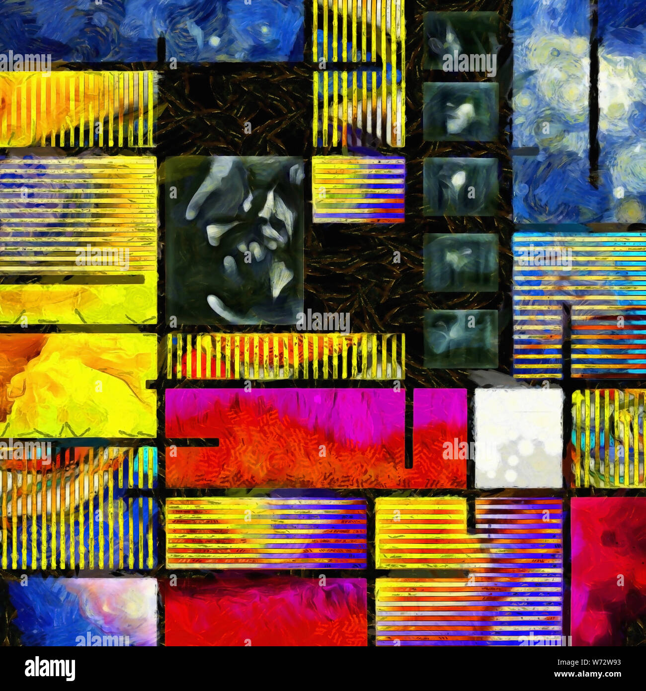 Mondrian abstract texture hi-res stock photography and images - Alamy