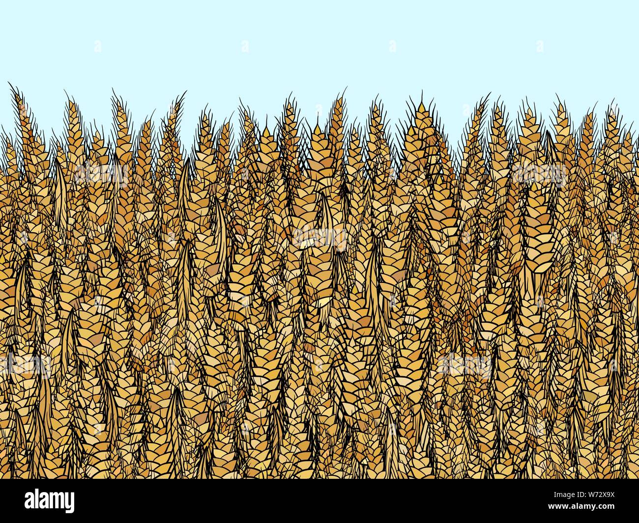 abstract vector cartoon doodle wheat background Stock Vector Image ...