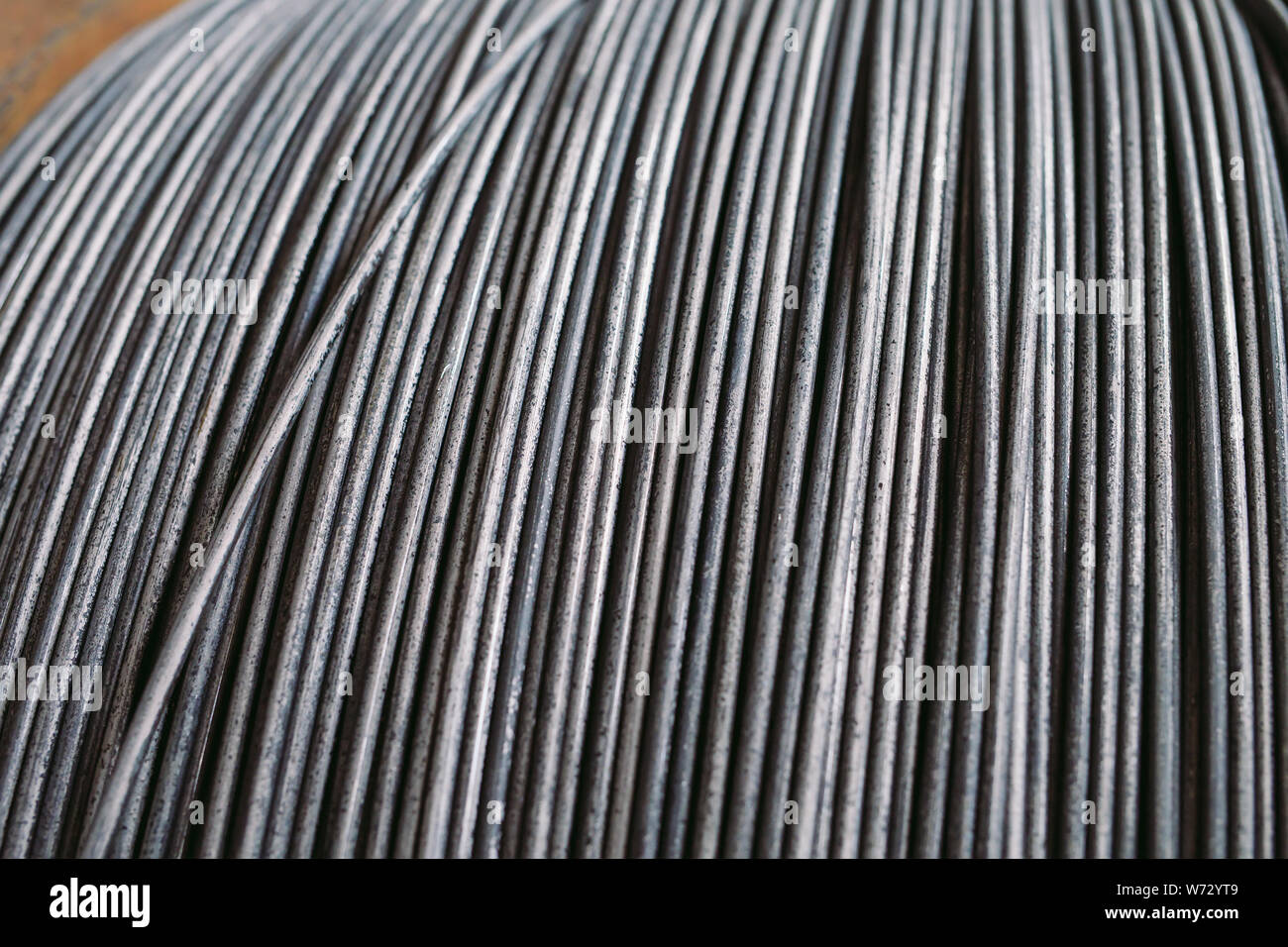 Pile of wire rod or coil for industrial usage Stock Photo - Alamy