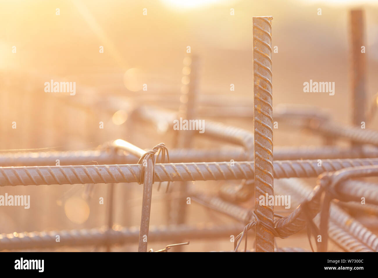 Rebar steel for Grade Beam/Ground beam in process of house building ...