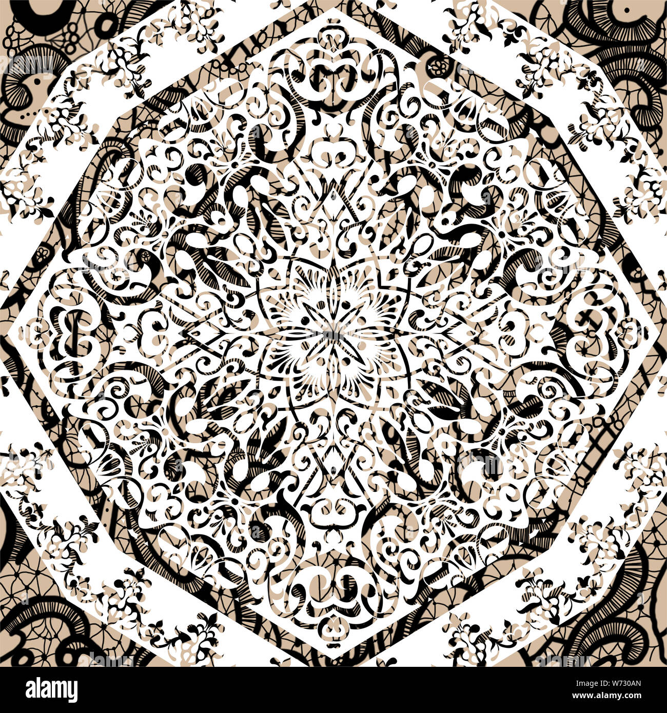 Traditional paisley pattern. Elegant hand drawn background Stock Photo ...