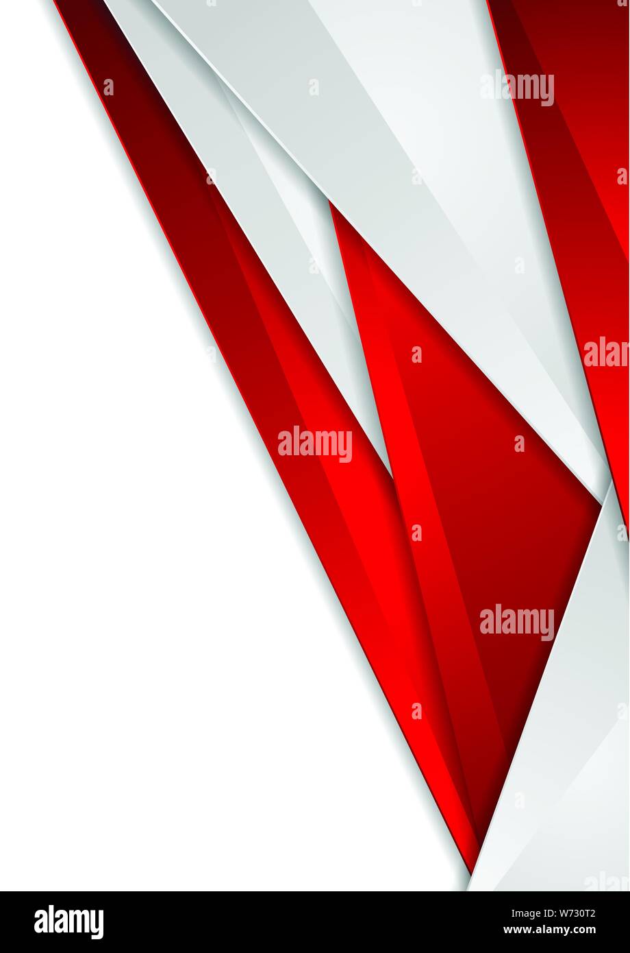Abstract red and grey tech corporate background. Bright minimal vector ...