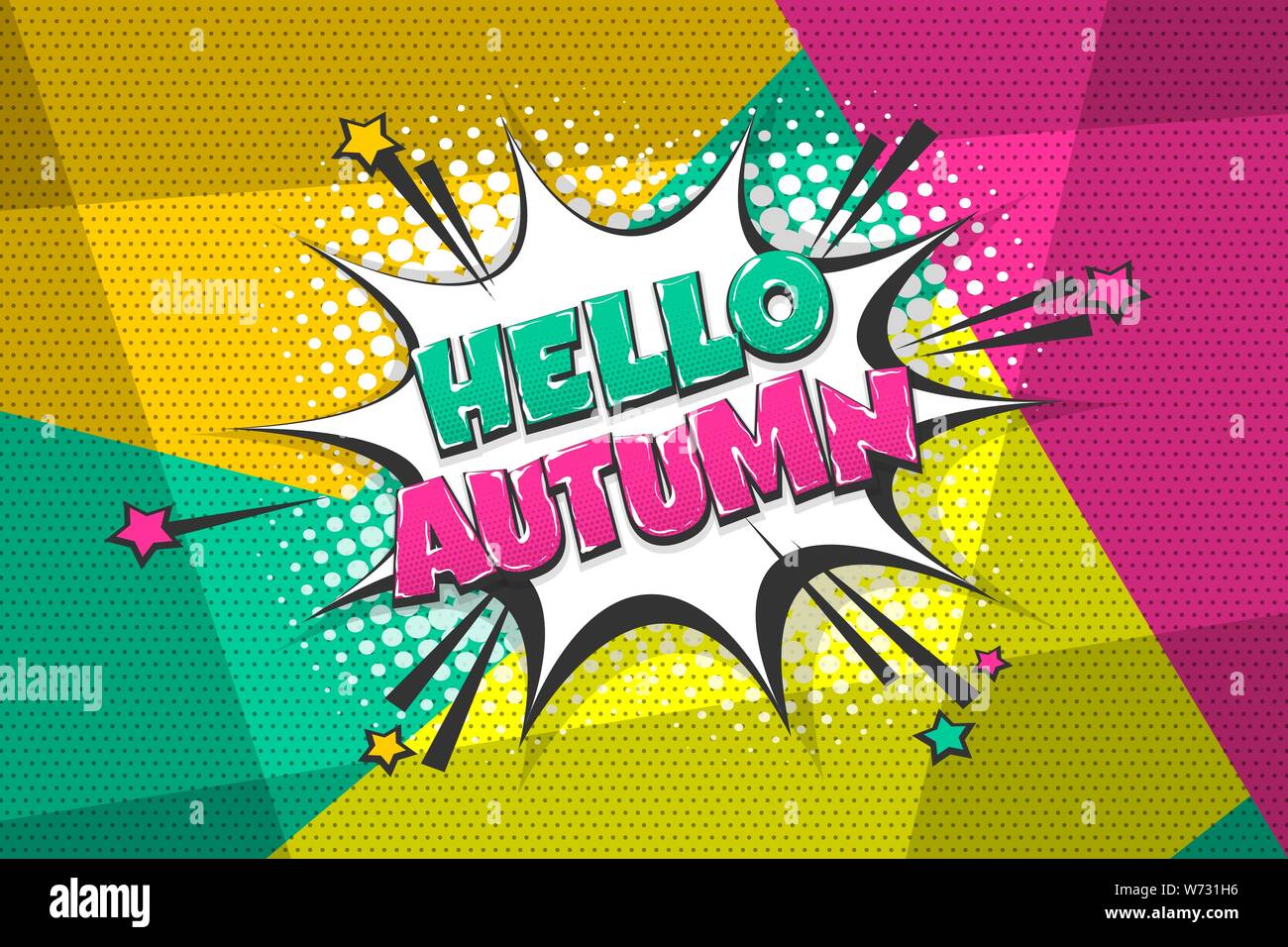 Hello october autumn text Stock Vector Images - Alamy
