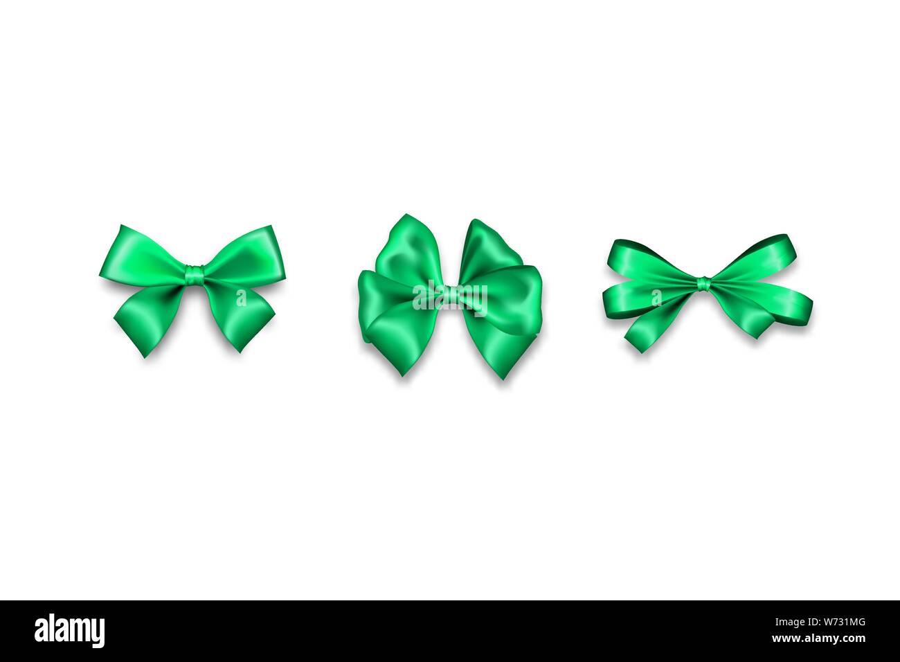 Shiny green ribbon Stock Vector Images - Alamy