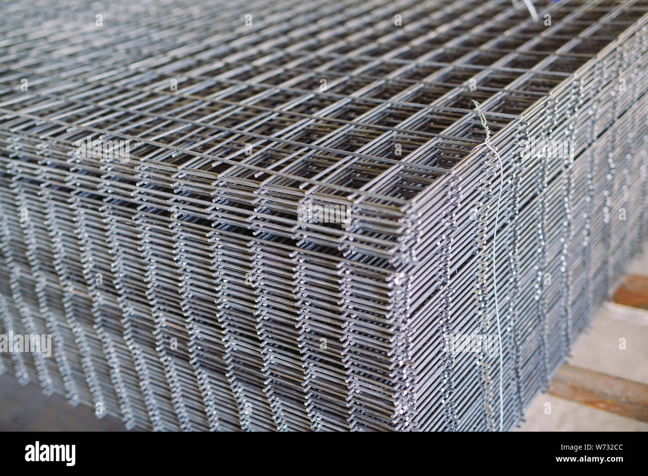 Metal grid. Heavy industry production. Metal rolling plant Stock Photo ...