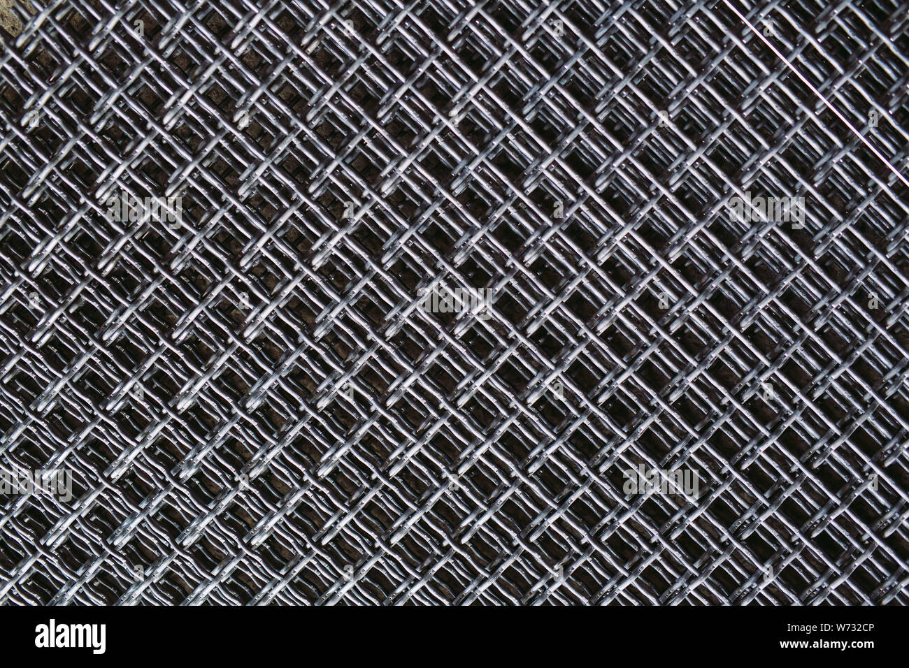 Metal grid. Heavy industry production. Metal rolling plant Stock Photo ...