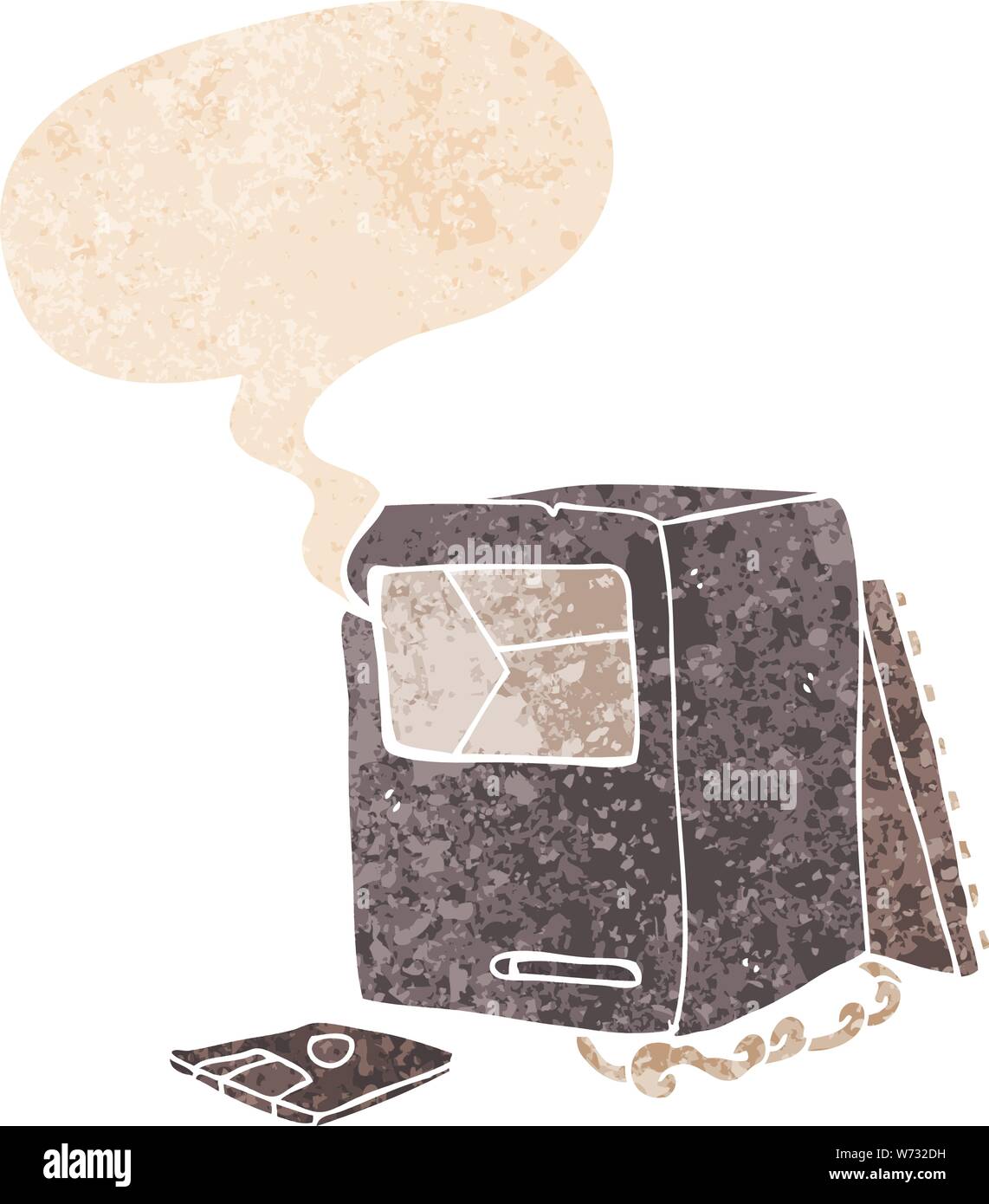 Freehand drawn cartoon old computer hi-res stock photography and images ...