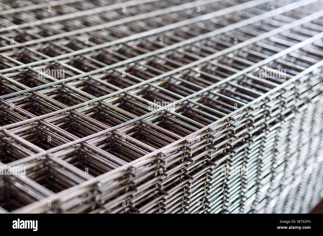 Metal grid. Heavy industry production. Metal rolling plant Stock Photo ...