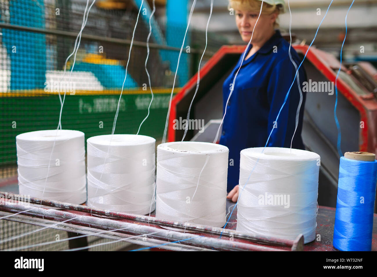 nylon rope factory, rope factory, rubber production Stock Photo - Alamy