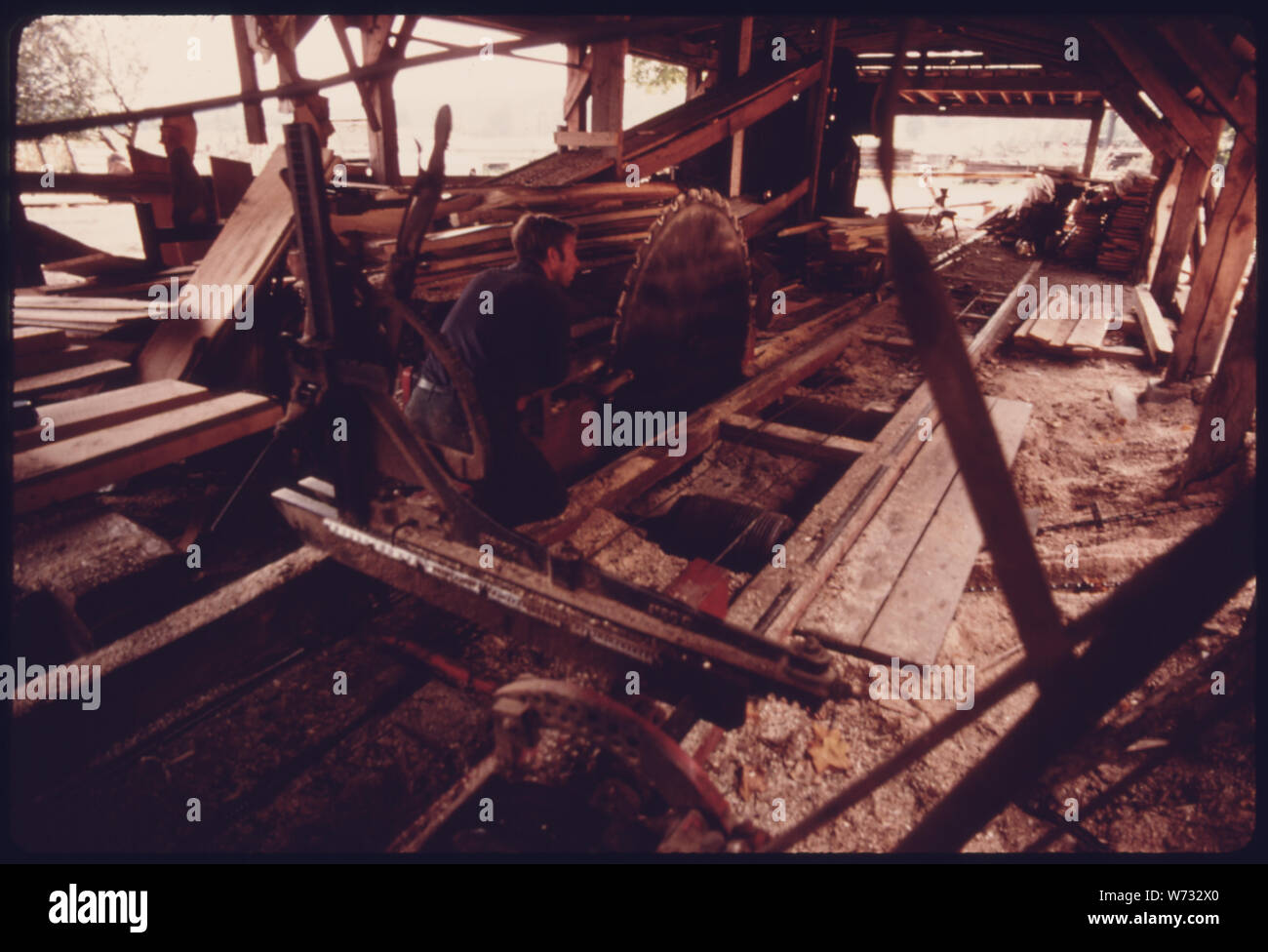 SAWMILL AT THE HALE FARM AND WESTERN RESERVE VILLAGE NEAR AKRON, OHIO ...