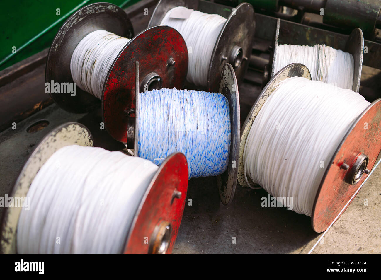 nylon rope factory, rope factory, rubber production Stock Photo - Alamy