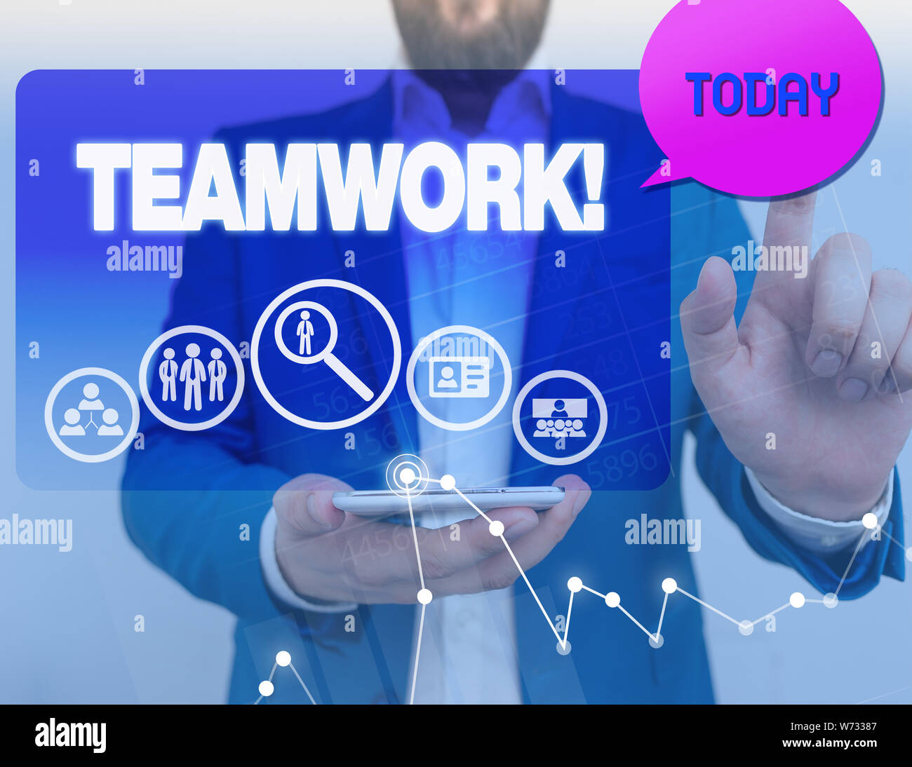 Conceptual hand writing showing Teamwork. Concept meaning combined ...