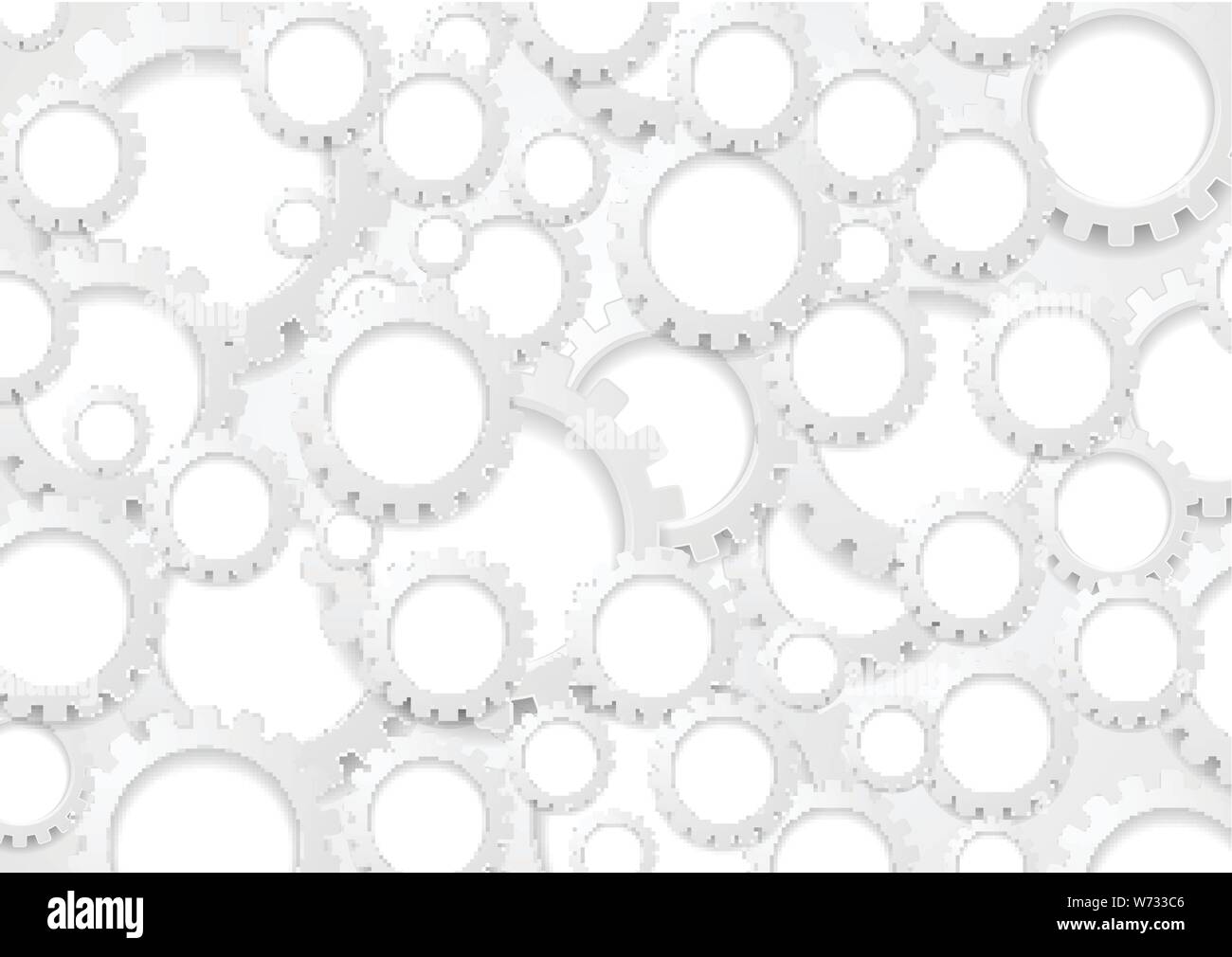 Abstract grey paper gears technology background. Vector design Stock ...