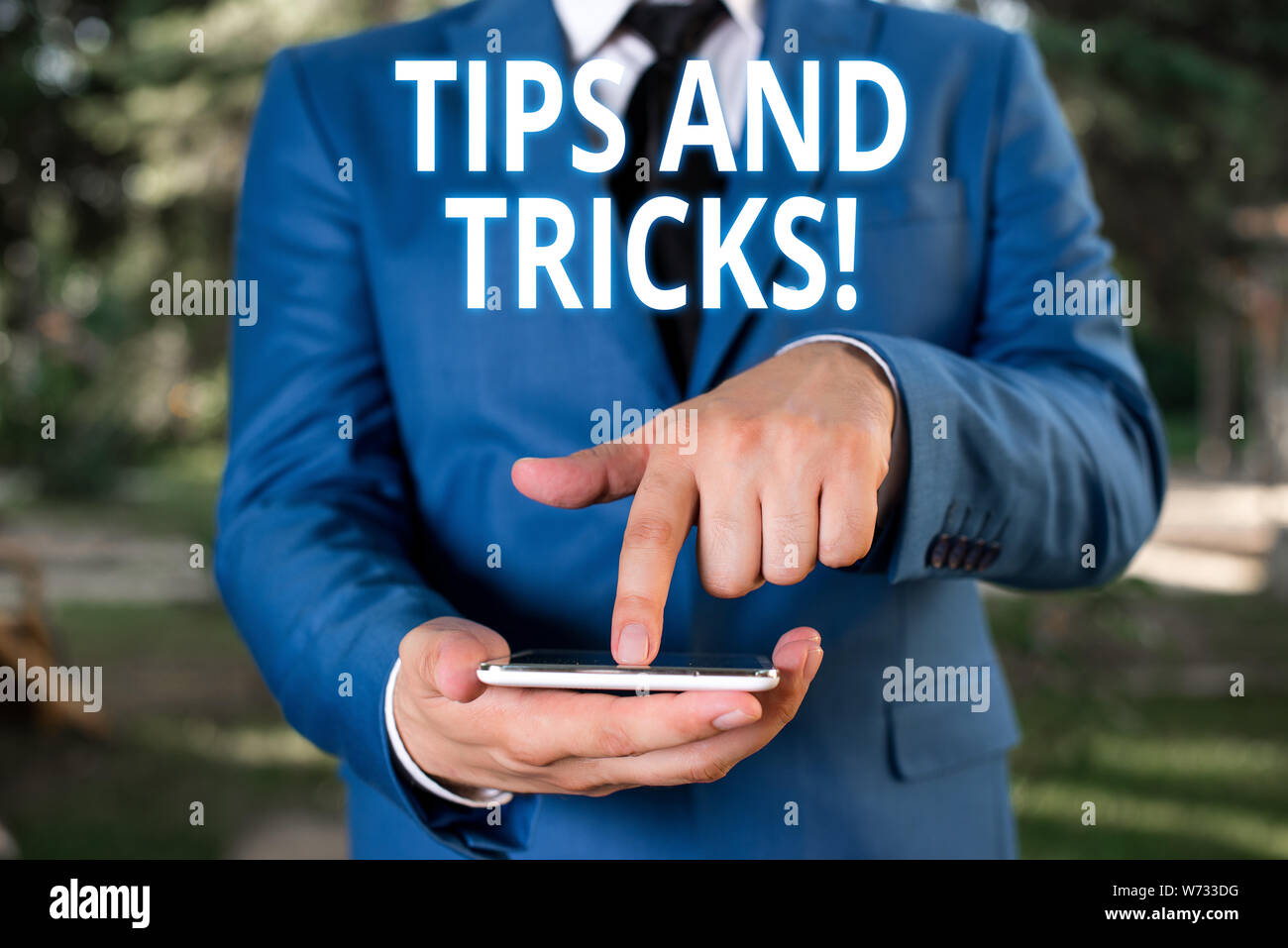 Writing note showing Tips And Tricks. Business concept for means piece ...