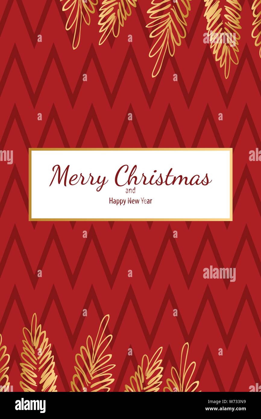Christmas card frame fir Stock Vector Images - Alamy