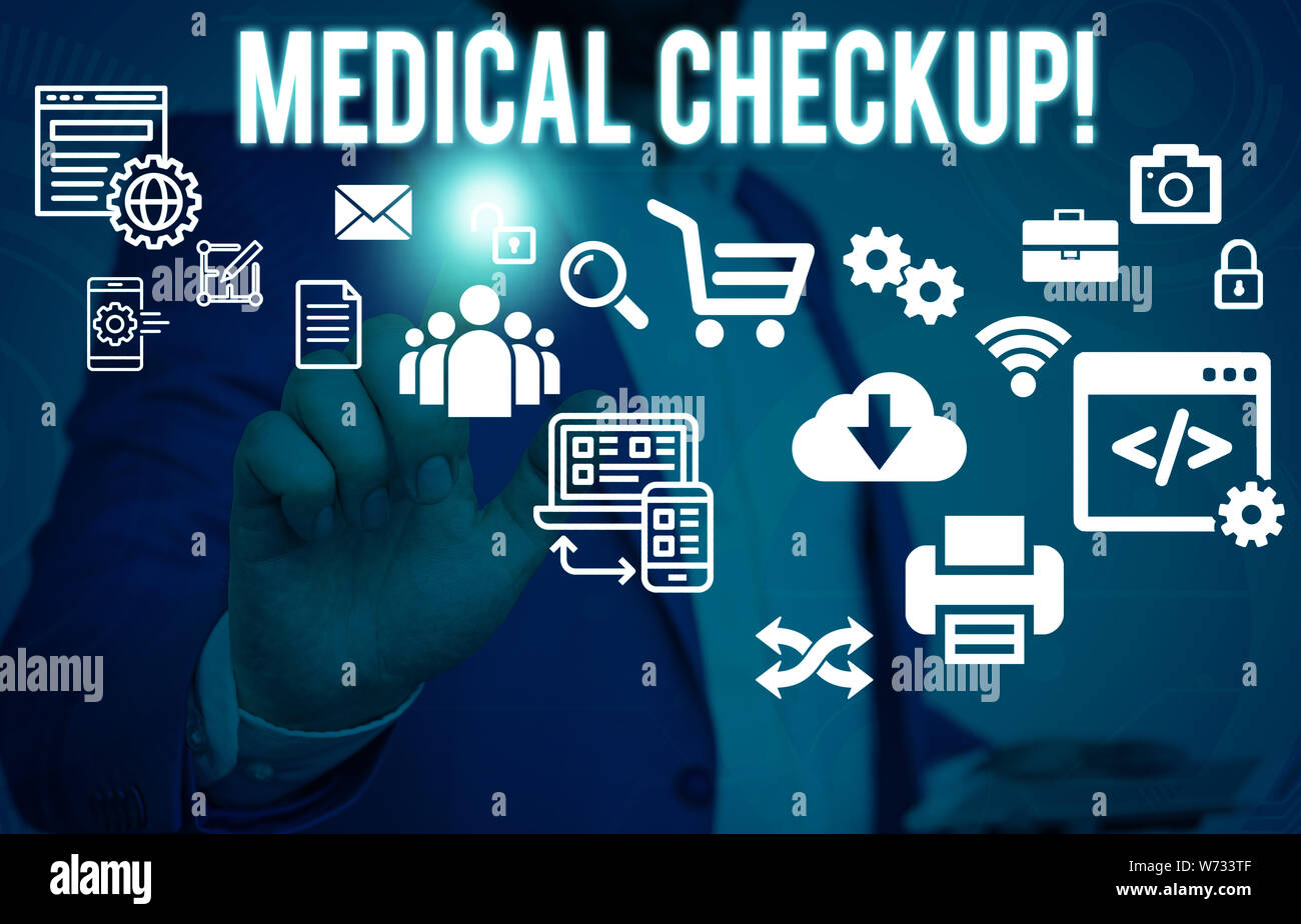 Conceptual hand writing showing Medical Checkup. Concept meaning ...