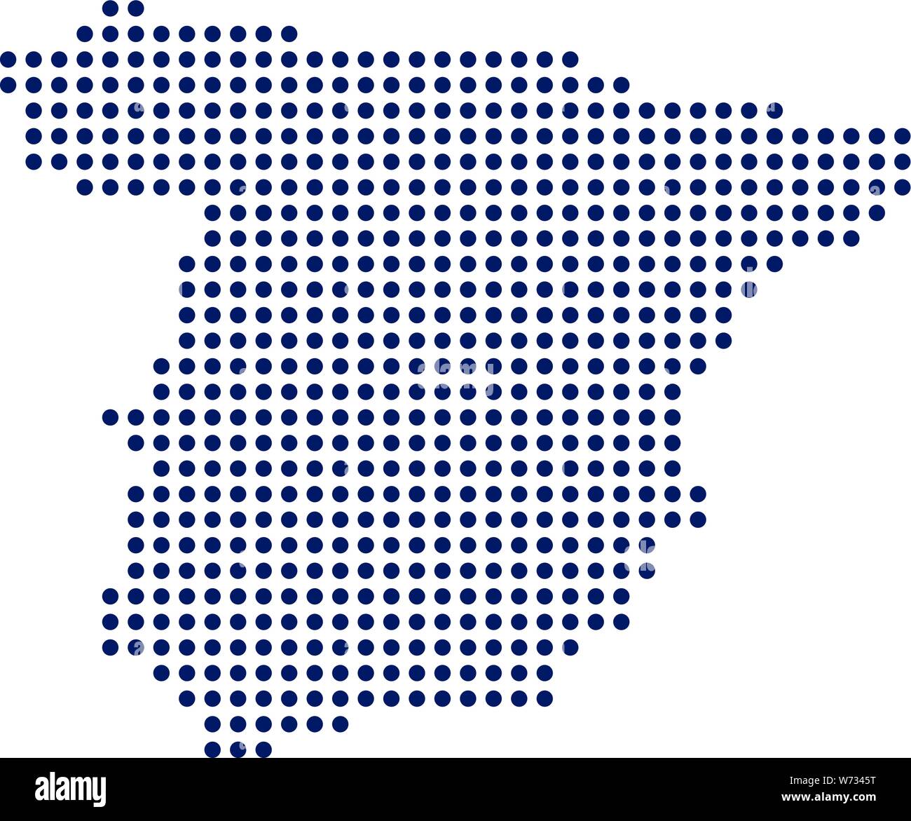 Spain Dot Map. Digital concept. Vector Design Stock Vector Image & Art ...