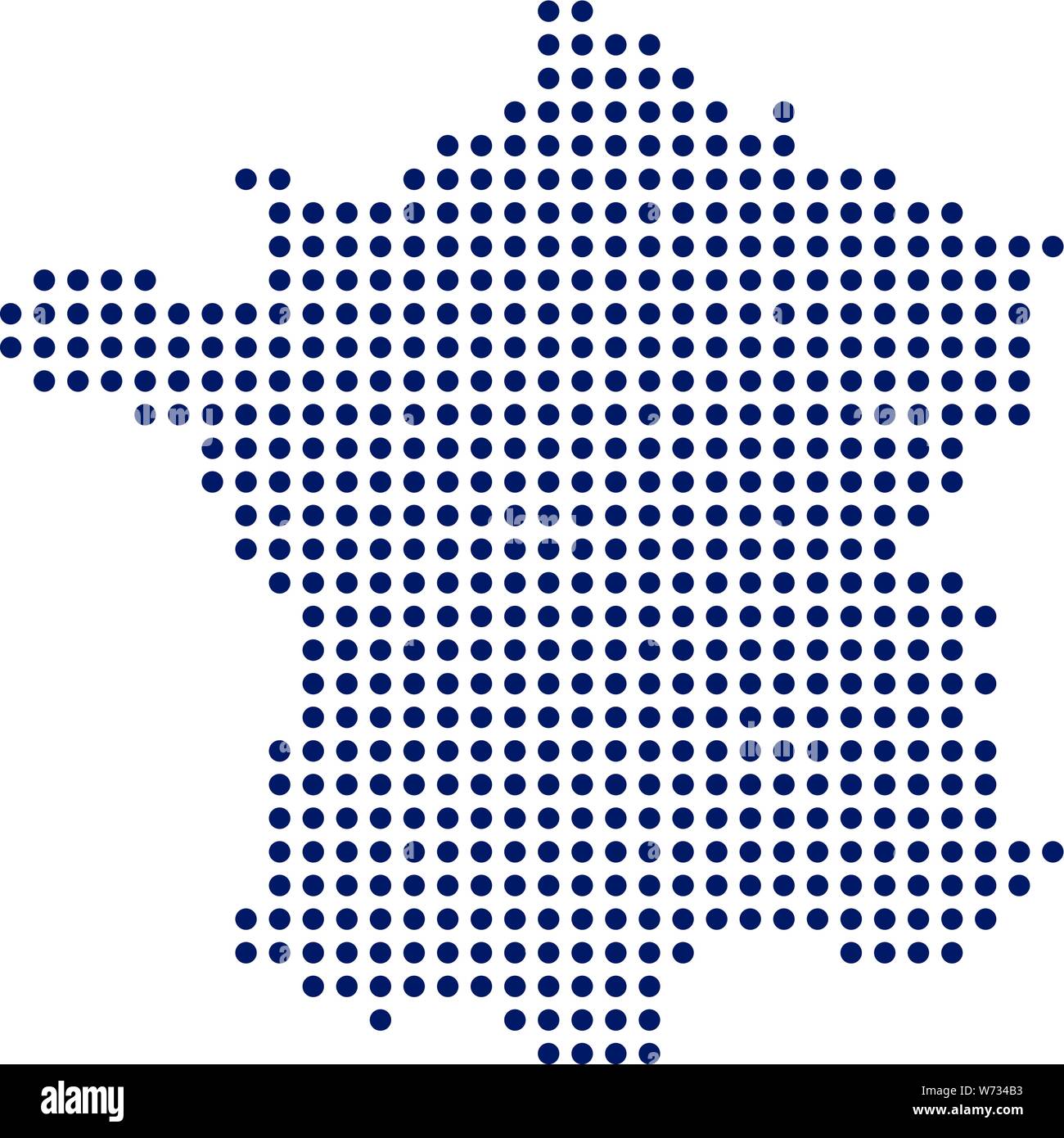 France Dot Map. Digital concept. Vector Design Stock Vector Image & Art ...