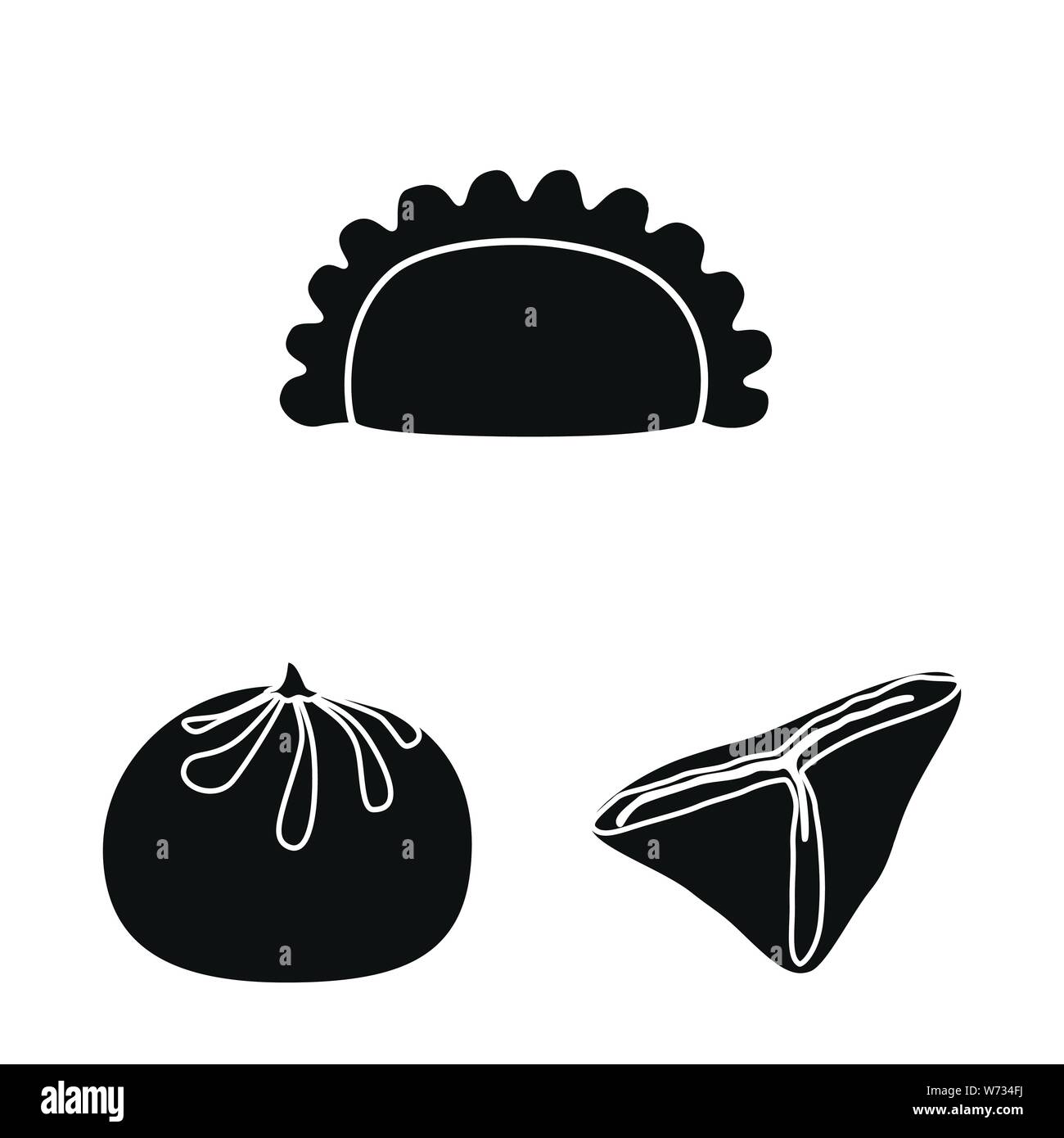 Vector illustration of cuisine and appetizer icon. Collection of ...