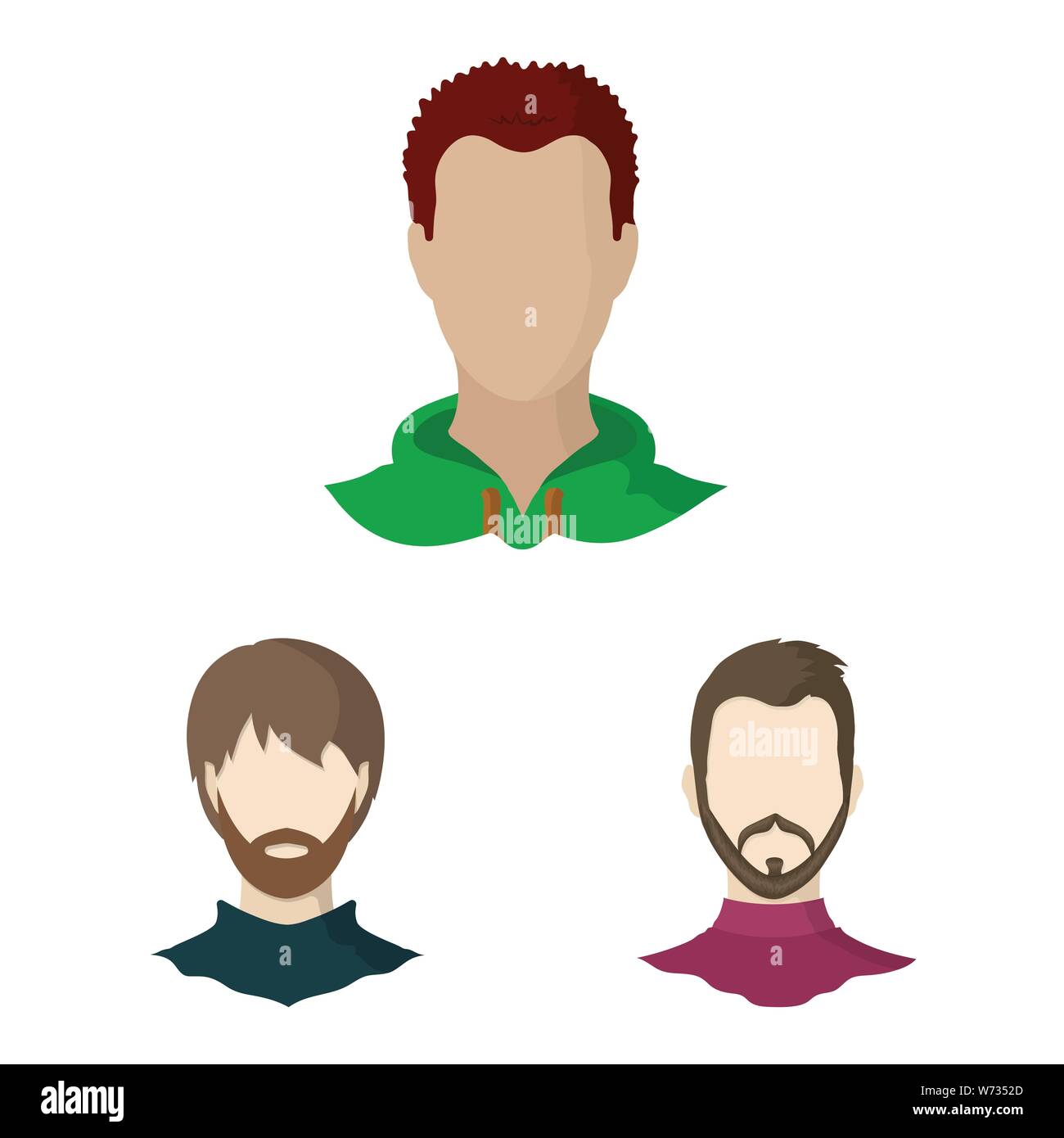Vector illustration of avatar and dummy sign. Collection of avatar and ...
