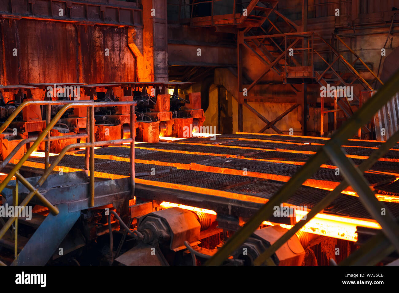 Hot billet bloom continuous casting, also called strand casting Stock ...